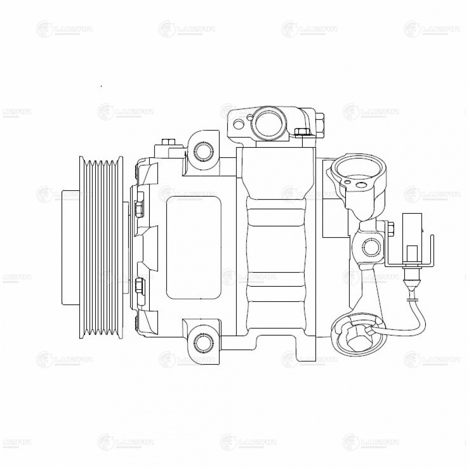 Компрессор кондиц. для а м Skoda Rapid 12- Fabia II 07- VW Polo V 09- LUZAR LCAC 1814
