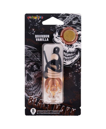 Освежитель (ароматизатор) подвесной жидкий BLACK MARK Aroma Glass Bourbon Vanilla 8 мл