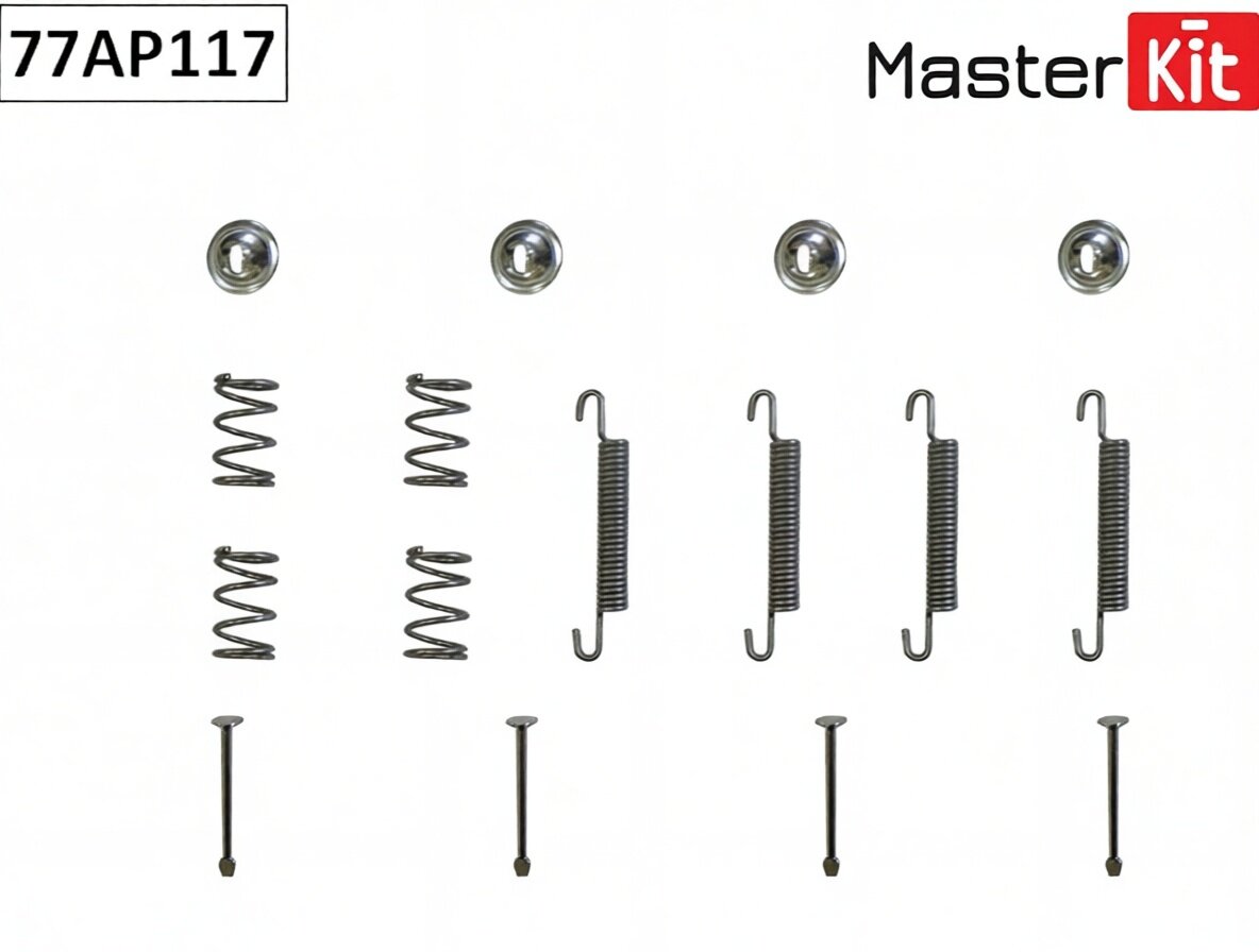 Комплект установочный тормозных колодок Opel 77ASP203 MasterKit арт. 77AP117