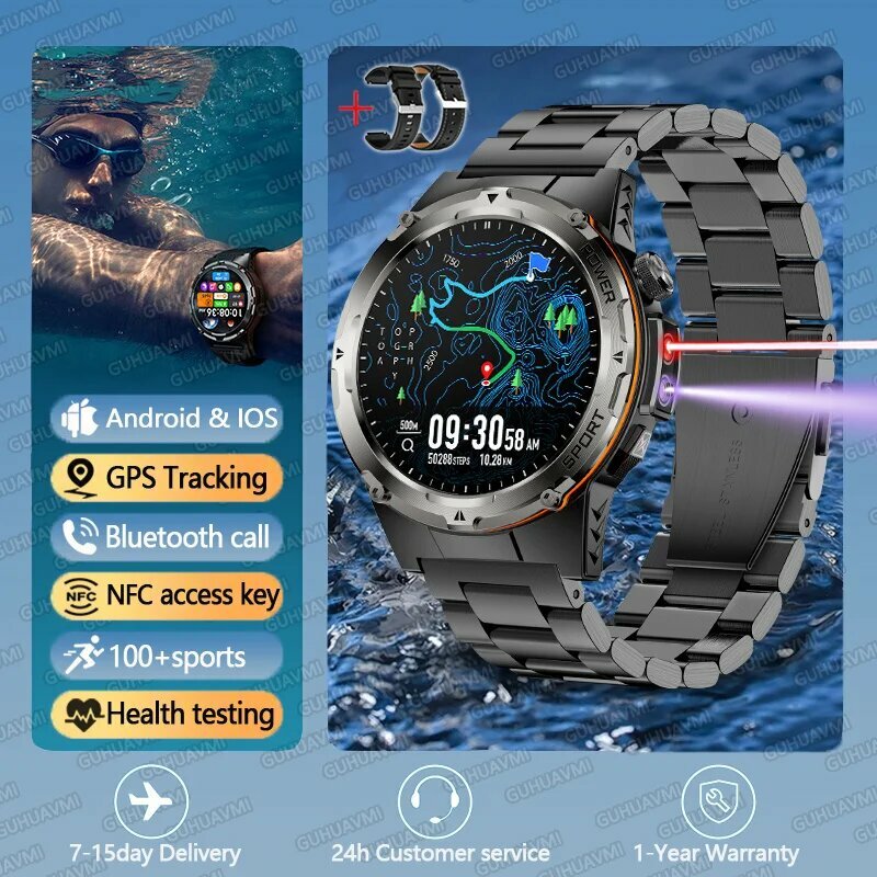 Умные часы Black Steel 2A GPS водонепроницаемые