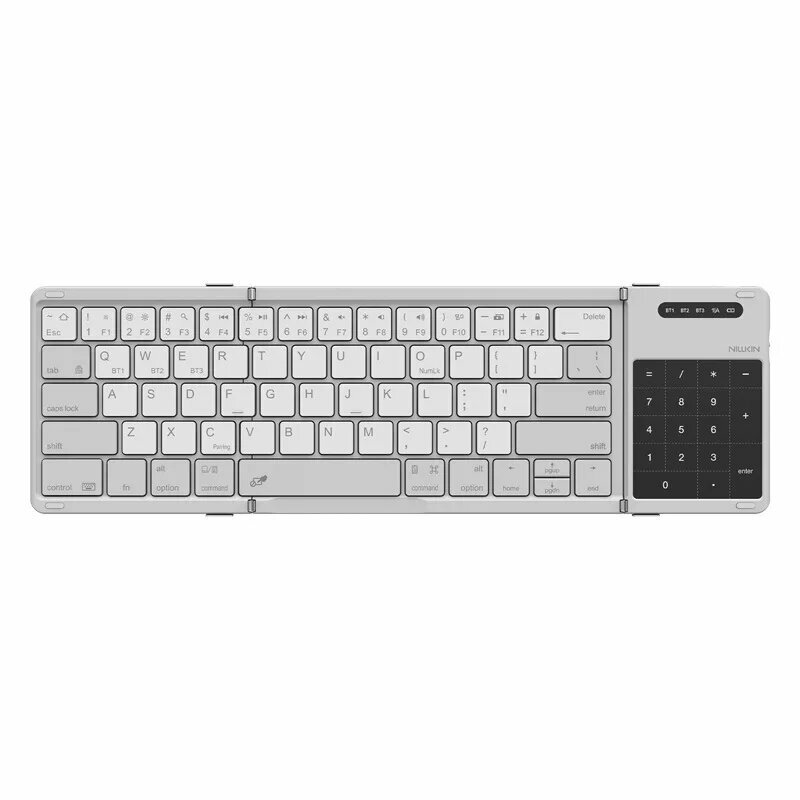NILLKIN Складная беспроводная механическая клавиатура Bluetooth 63 клавиши Gray