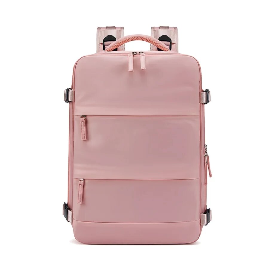 Розовый рюкзак дорожный 15.6" с USB