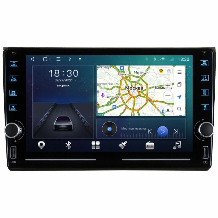 Магнитола R320 Ауди А4 Audi A4 B6, B7 2000-2009 - Android 12 - Процессор 8 ядерный - CarPlay - QLED - DSP 36 полос - 4G(Sim)