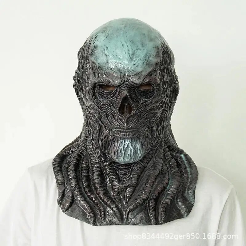 Латексная маска Vecna с подсветкой красных глаз A1
