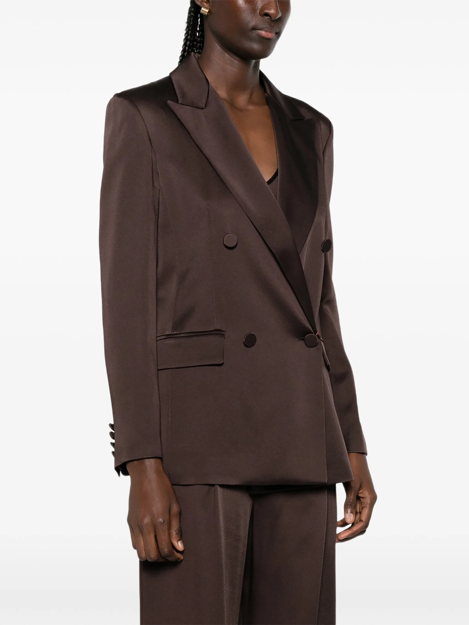 Пиджак Max Mara Arca double-breasted blazer, размер 44, коричневый — фото 1
