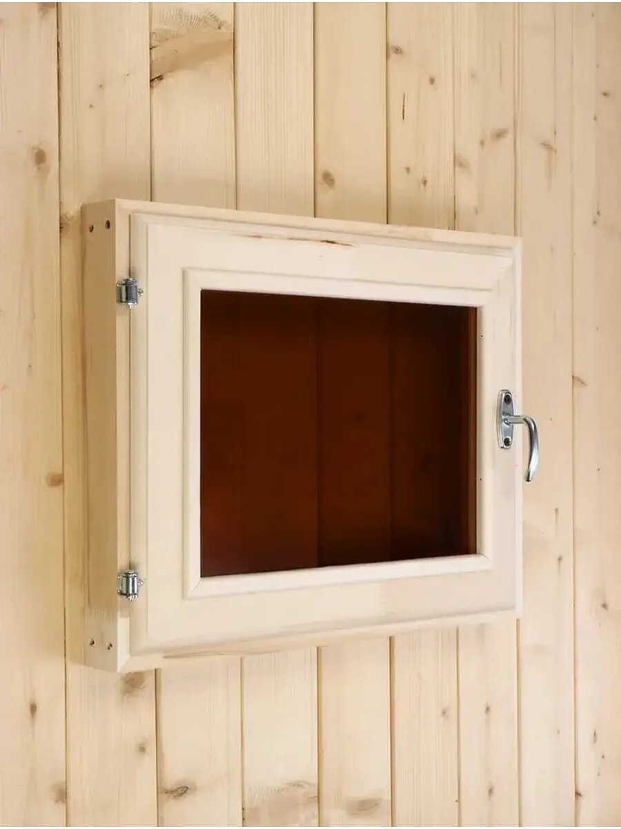 Деревянное окно для бани и сауны 40x50 см