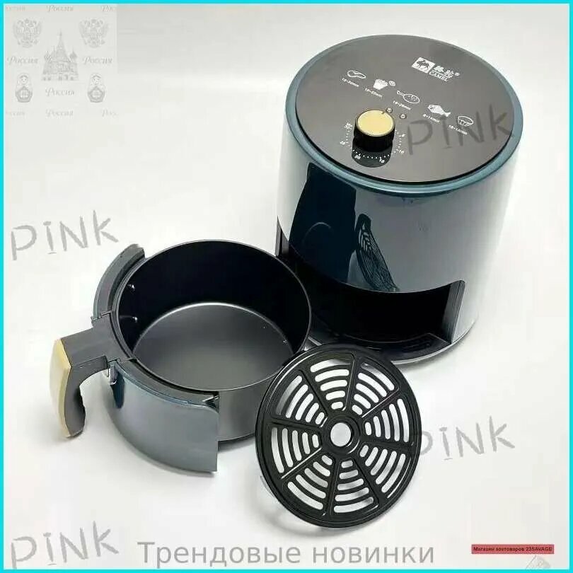 Аэрогриль Воздушная фритюрница, 1200 Вт, 5 л, для приготовле-4ae9835ce690, темно-зеленый