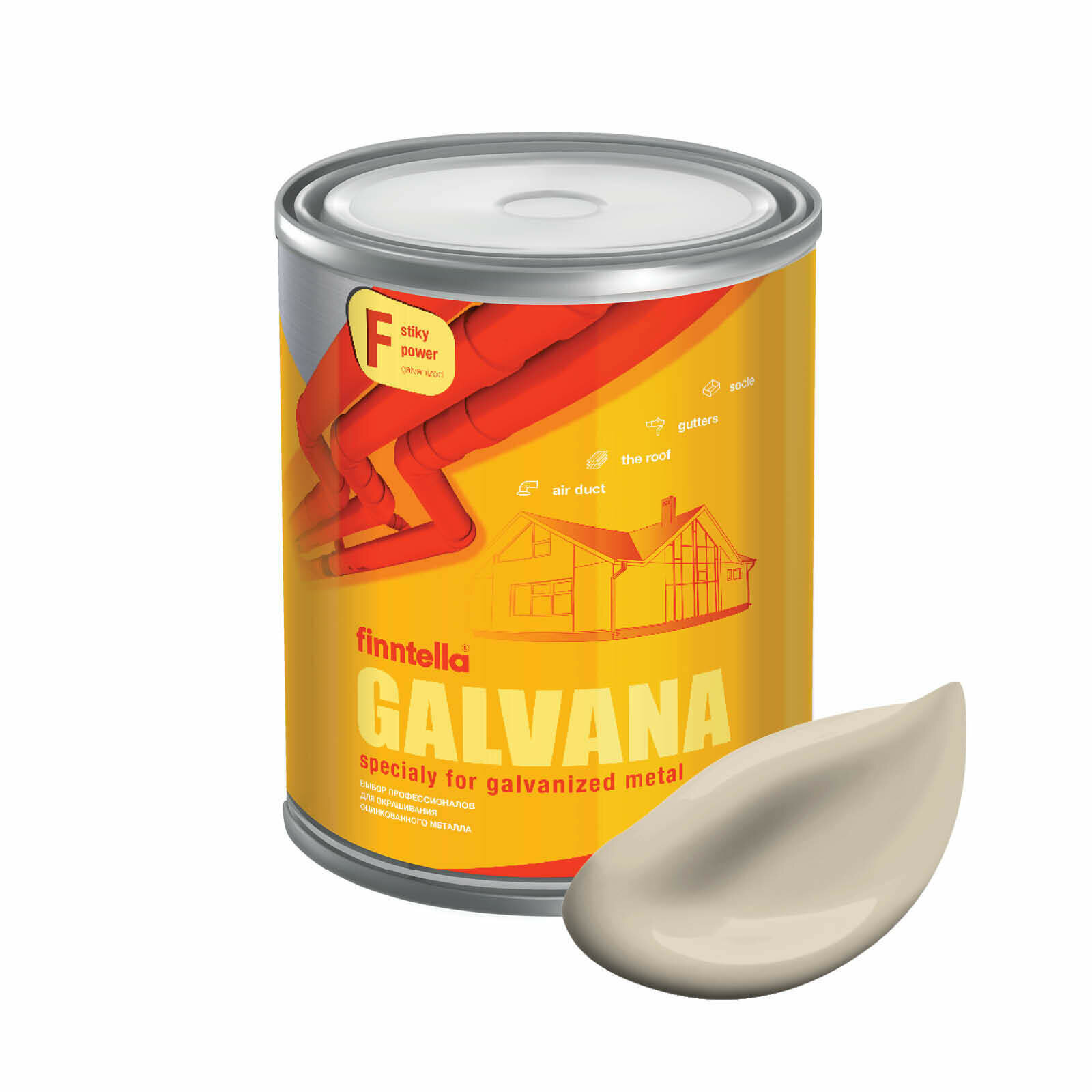 Краска GALVANA FINNTELLA Матовая, RUOKO бежевый, 0,9л