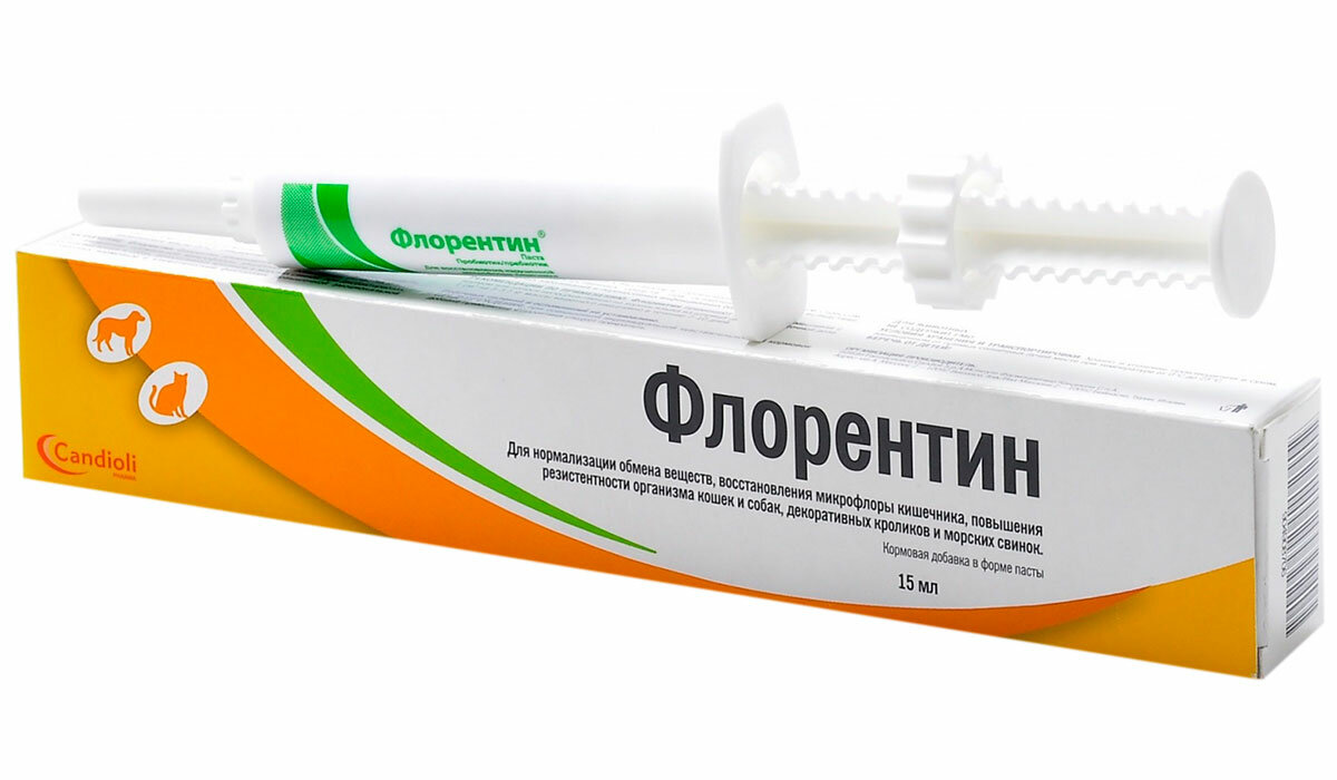 Флорентин паста для животных для нормализации обмена веществ и восстановления микрофлоры кишечника 15 мл (1 шт)