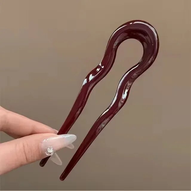 Заколки для волос FSUNION из ацетата Красный, Red