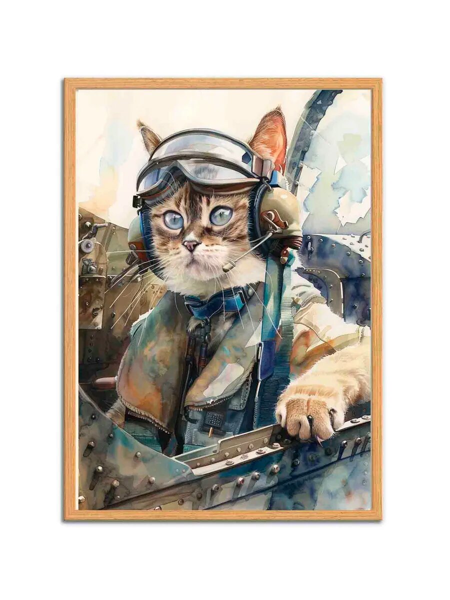 Бирманский кот-пилот 1, Плакат 30x42см