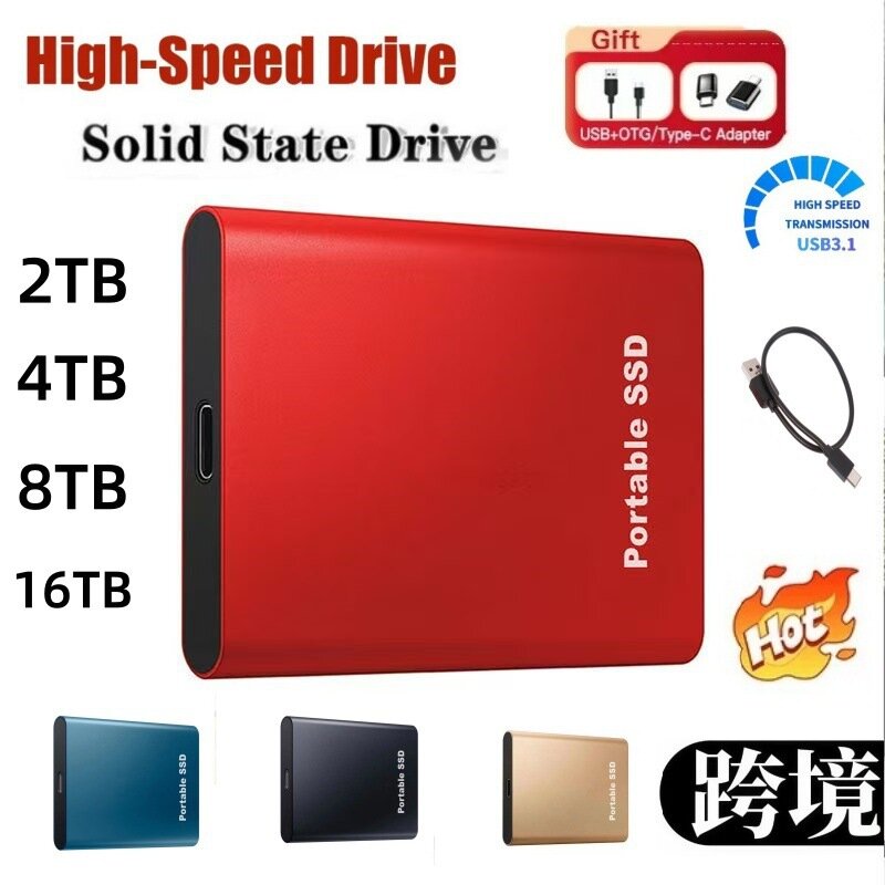 Портативный внешний твердотельный накопитель SSD 6ТБ Черный для мобильного хранения и передачи данных