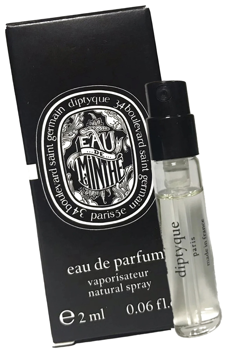 Парфюмерная вода Diptyque Eau De Minthe Мятная 2 мл - Диптих О Де Минте миниатюра для мужчин и женщин