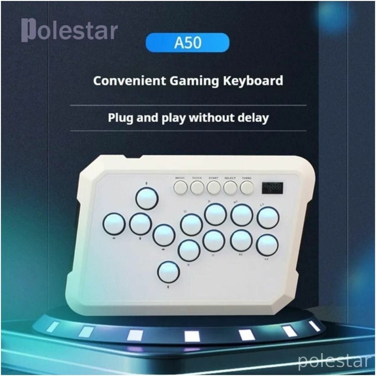 Powkiddy A50 Контроллер Haute42 Hitbox Для Файтингов, Аркадный Джойстик С Rgb Для Ps5/Pc/Steam