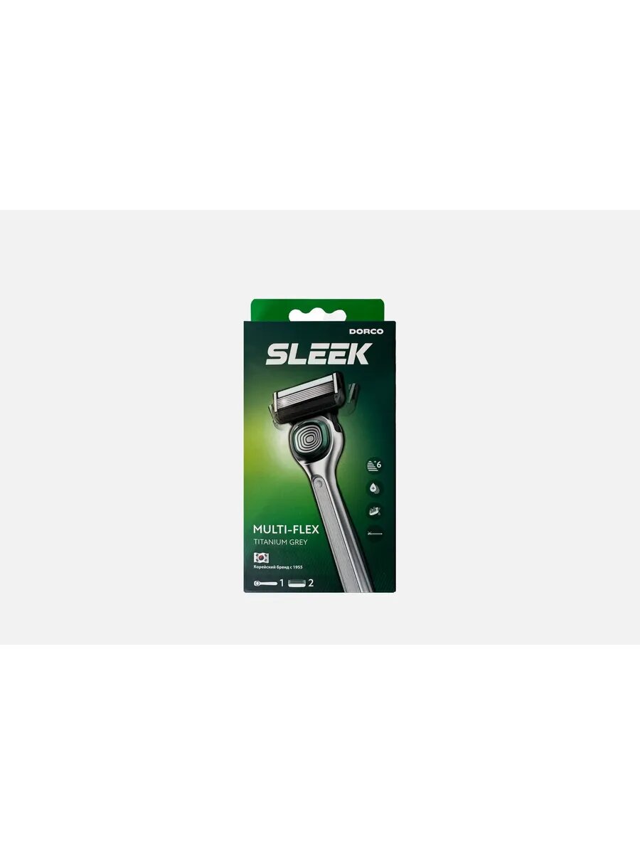 Dorco Sleek Станок для бритья + 2 сменные кассеты 3 шт
