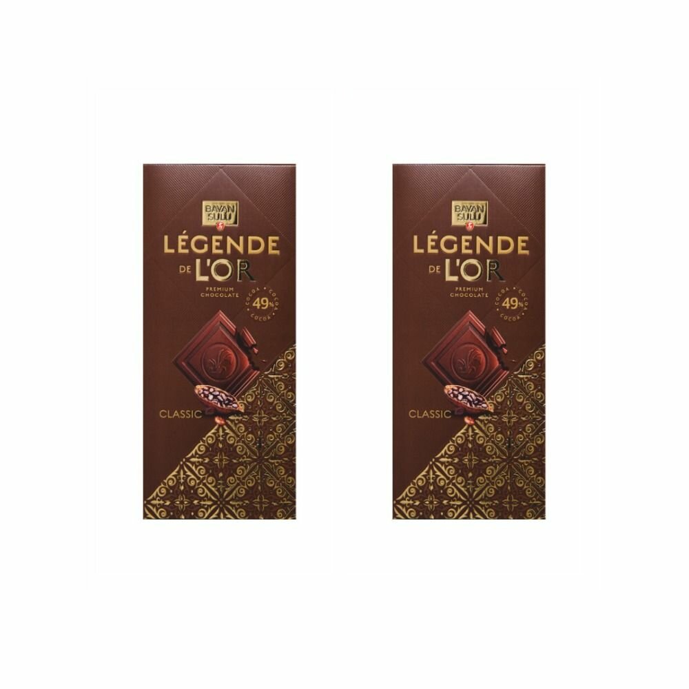 BAYAN SULU Шоколад Legende de L'or Classic, молочный,100 гр, 2 шт
