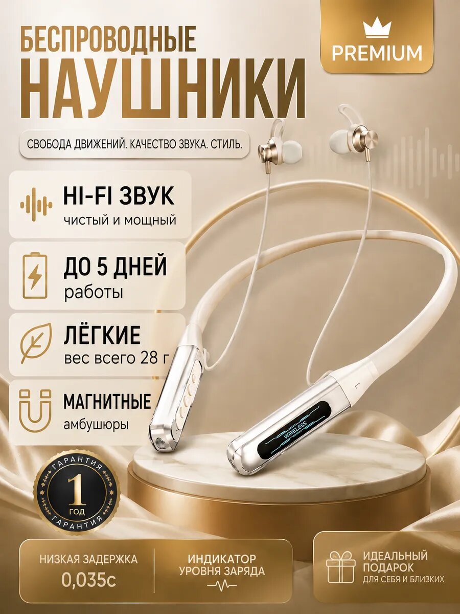 Спортивные беспроводные Bluetooth-наушники с индикатором заряда батареи, длительным временем работы, высоким качеством звука, защитой от пота, внутриканальные, с шумоподавлением, для бега и фитнеса.