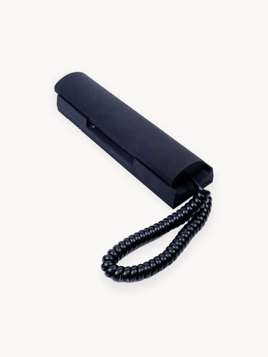 Трубка квартирная с индикацией вызова КМ-2НО.1Ч (с Soft-tach бархатным покрытием) чёрная, для координатных домофонов