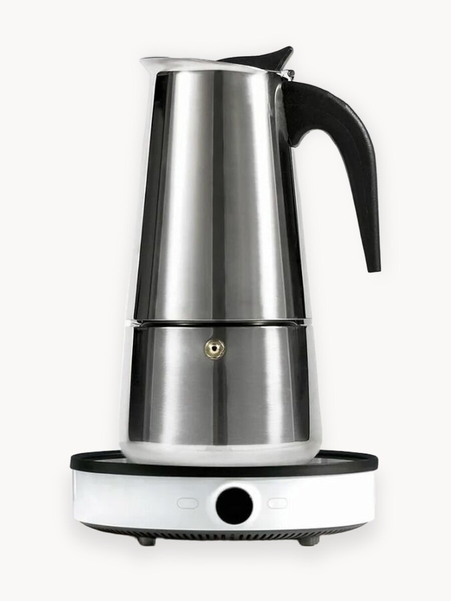 Гейзерная кофеварка EspressoMaker-9 серебристый 450 мл