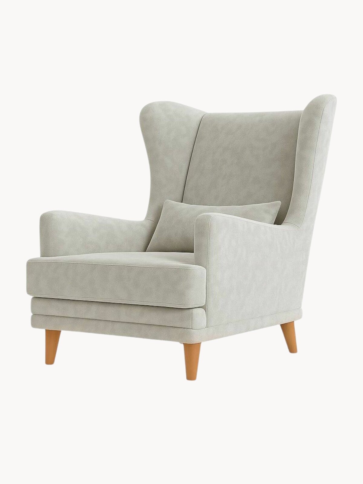 Кресло мягкое Вегас, кресло мягкое для дома светло-серый велюр Crush 2