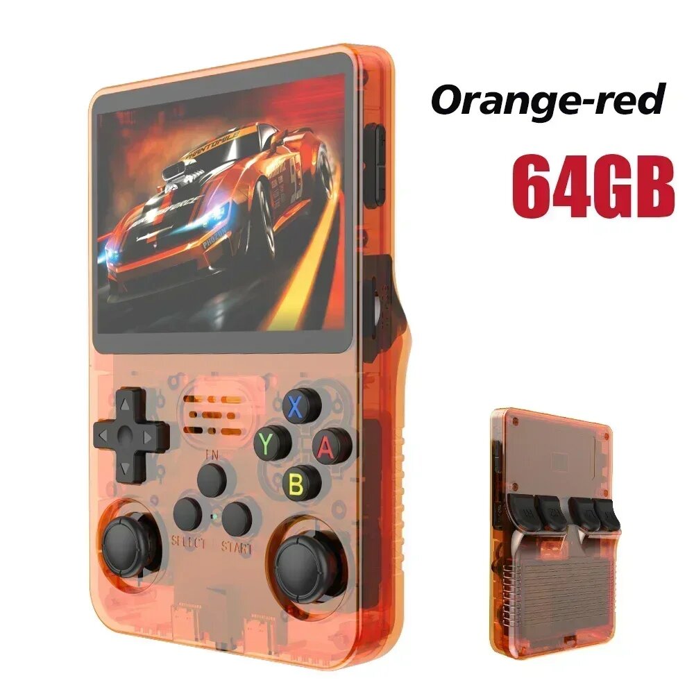 BOYHOM Портативный геймпад с HD экраном 3.5" Оранжевый, Orange 64G