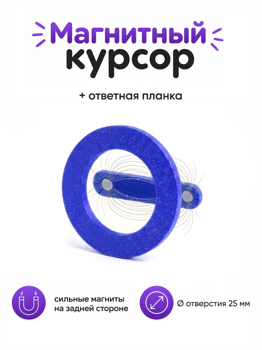 Магнитный курсор с планкой для квартального календаря