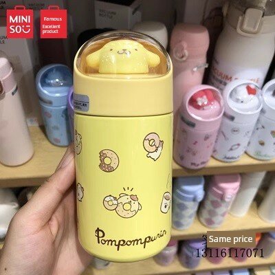 Термос-кружка Miniso Sanrio, высококачественная и милая термокружка, симпатичная мини-кружка из нержавеющей стали.