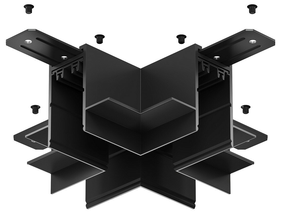 Соединитель X-образный для треков Denkirs SMART HIDE TR2114-BK
