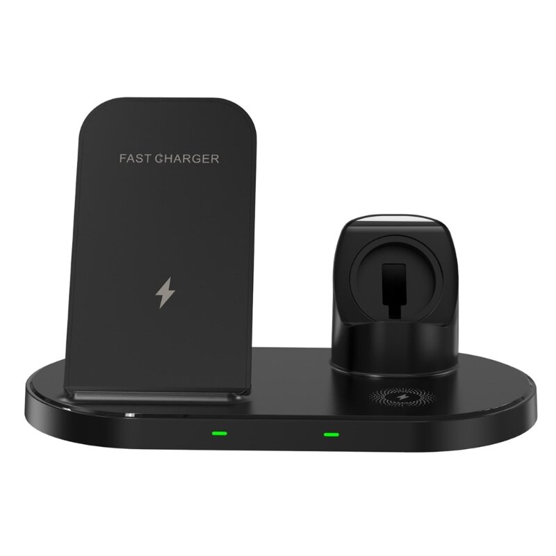 Беспроводное Зарядное Устройство Адаптер Питания 15 Вт 3 в 1 Магнитный USB Кабель Для Быстрой Зарядки Док-Станция Кронштейн Для Телефона Smartwatch Держатель Станции