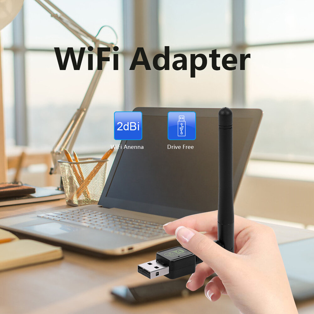 USB Wi-Fi роутер адаптер с антенной, сетевая LAN карта, Plug & Play для Windows XP/Vista/Linux
