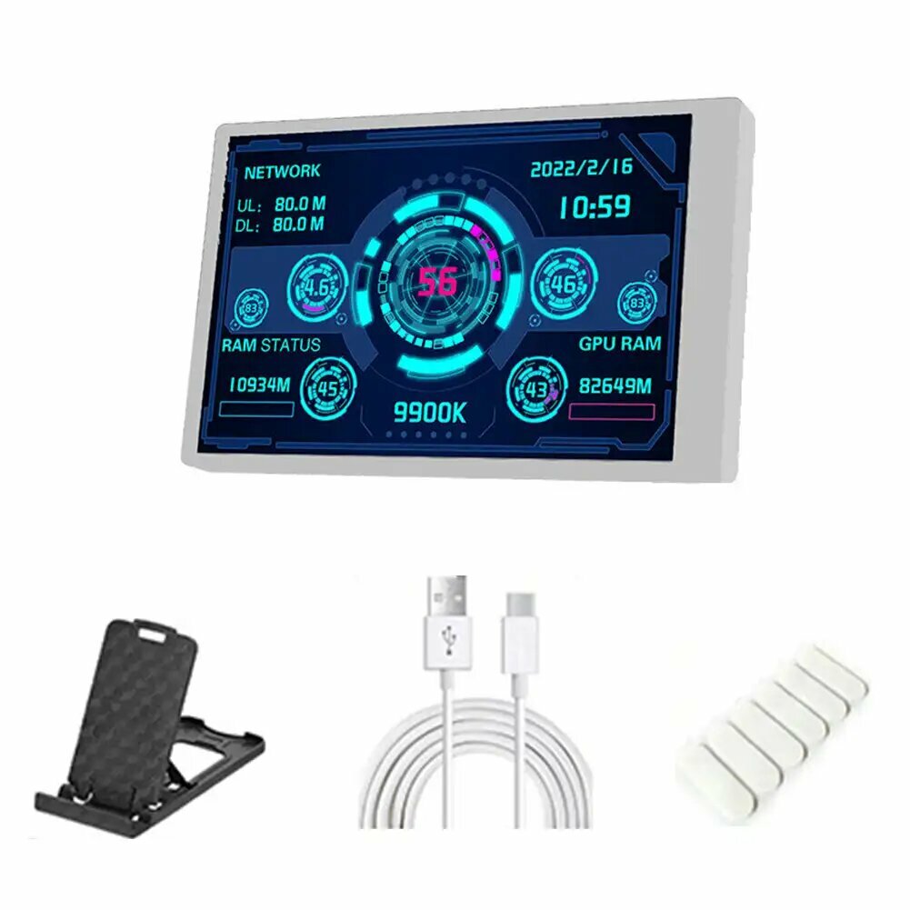 Fanmuran 3.5-дюймовый USB монитор белый