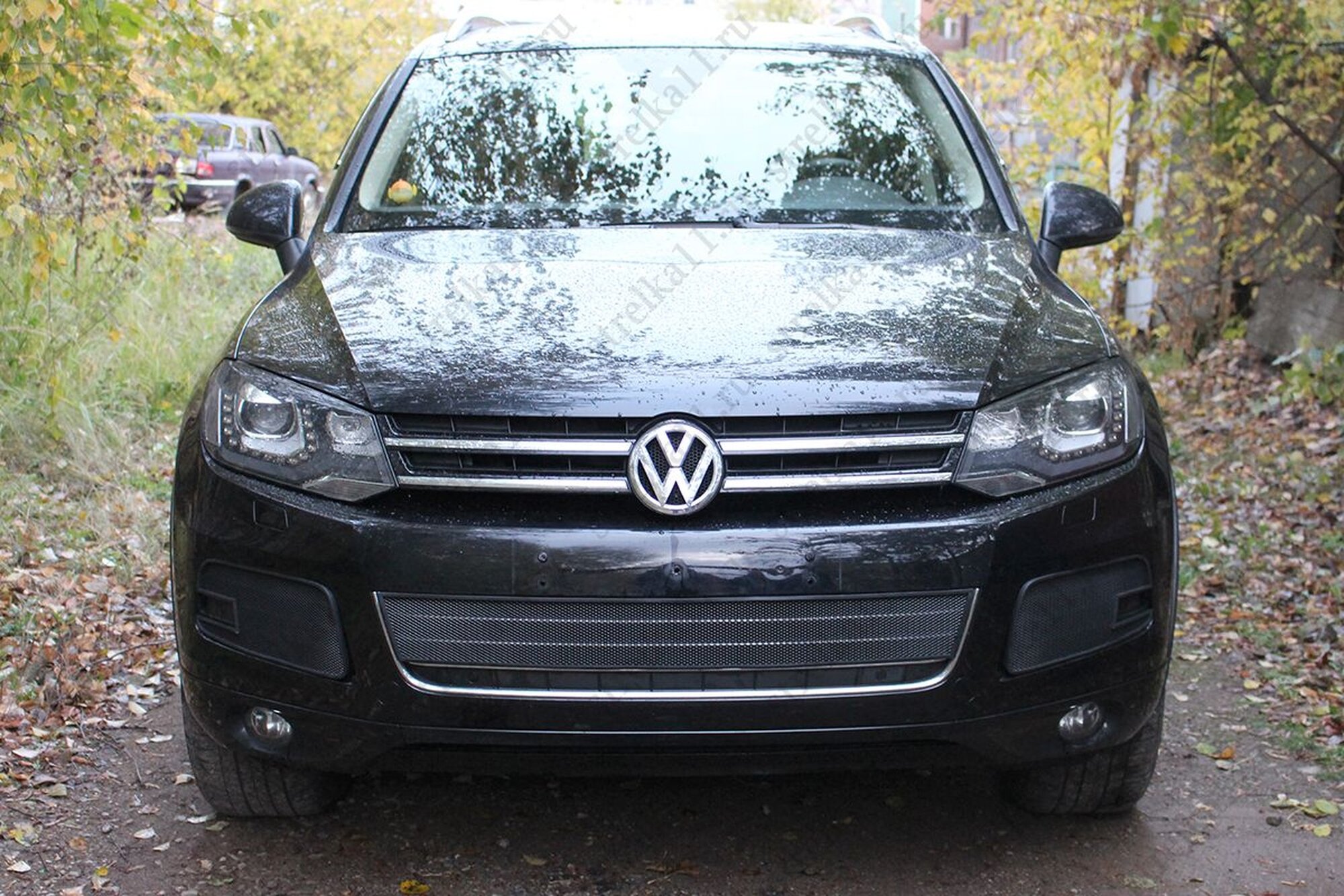 Защитная сетка радиатора с окантовкой и защелками для VOLKSWAGEN Touareg II 2010-2014, 4шт
