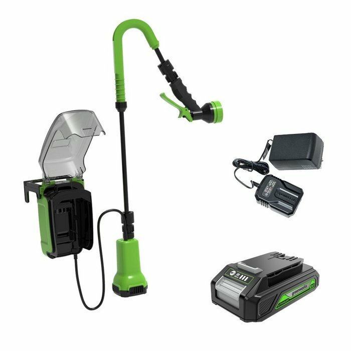 Насос аккумуляторный для полива из бочки Greenworks G24SWP (24В, 2Ач) 3401007UA