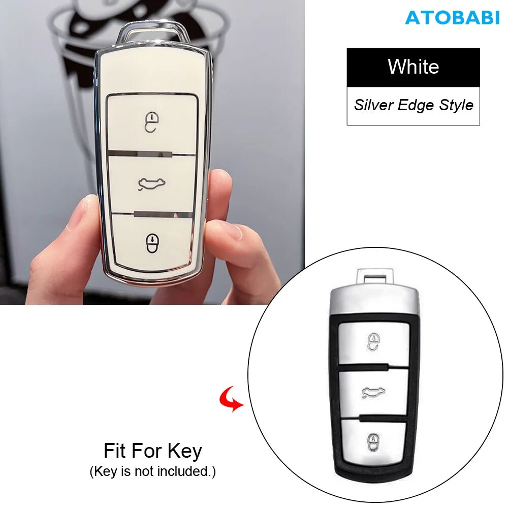 Защитная крышка для автомобильного ключа из ТПУ для VW Volkswagen Passat B6 B7 2011 2012 2013 2014 2015 CC 2016 2017