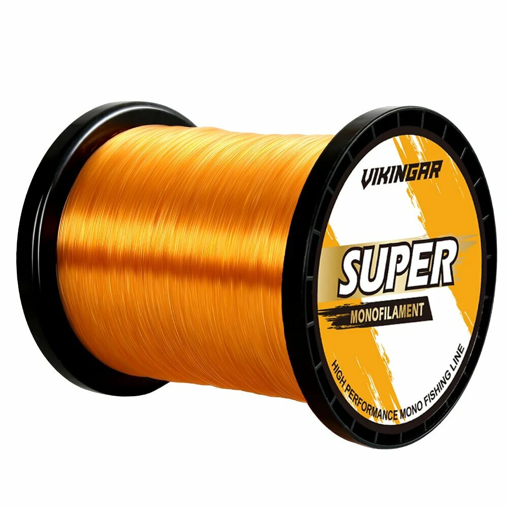 Vikingar Super Monofilament, оранжевая леска 500M-1.2-0.185MM