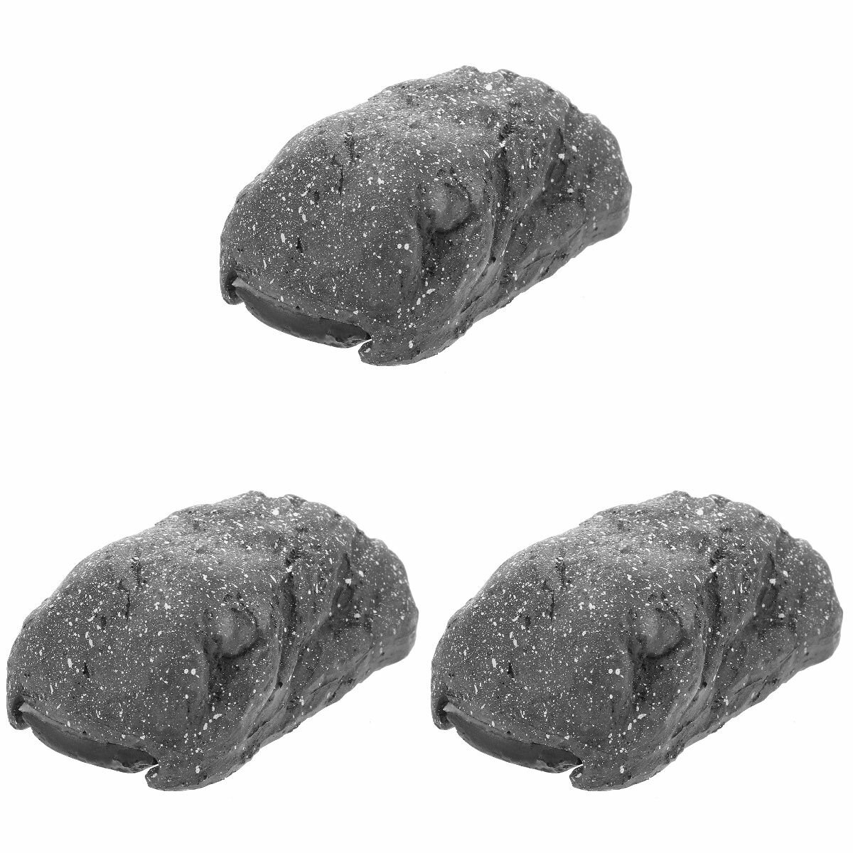 Набор из 3 искусственных камней для хранения запасных ключей, устойчивый к погодным условиям