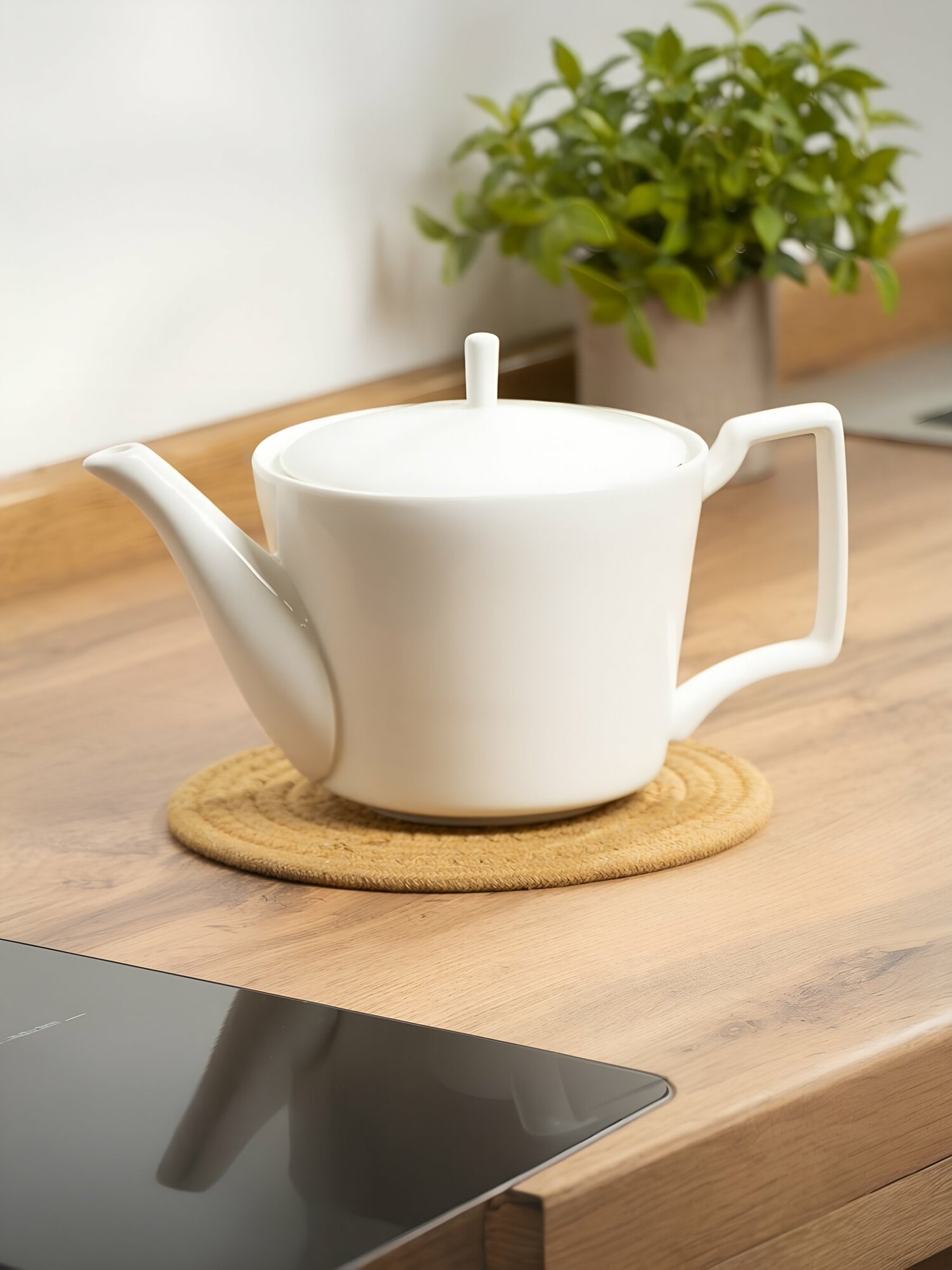 Чайник керамика, 1 л, Грейс, Y4-9051, белый