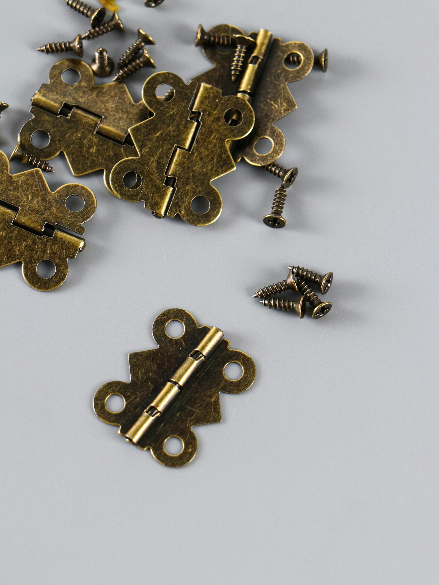 Петля для шкатулки, вид: для ключниц, тип: петли, цвет: бронзовый, 4 шт.