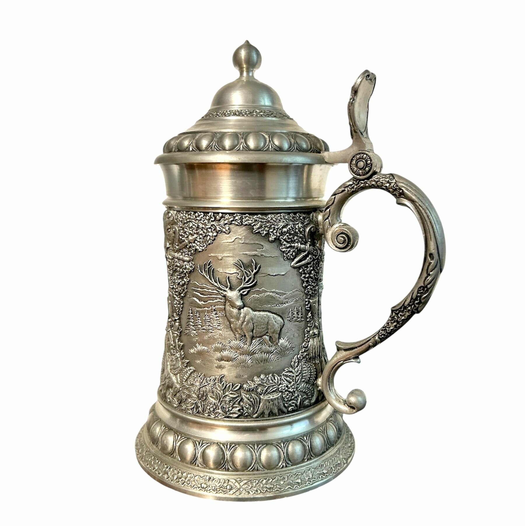 Кружка пивная, оловянная Охота SKS / СКС, винтаж. Германия