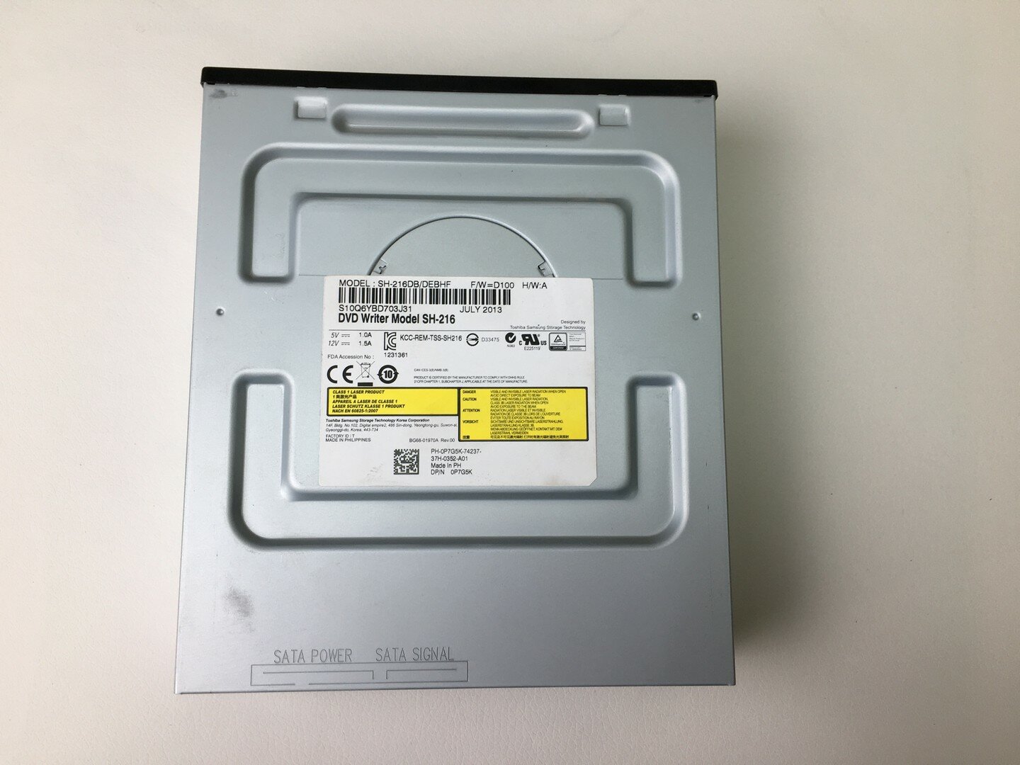 Оптический привод DVD ±R/RW CD-R/RW Samsung SH-216DB/DEBHF, SATA, черный