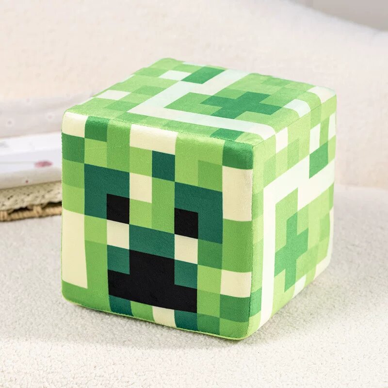 Подушка Minecraft Creeper из плюша 20 см квадратная для дивана и кровати, мягкая игрушка-подарок