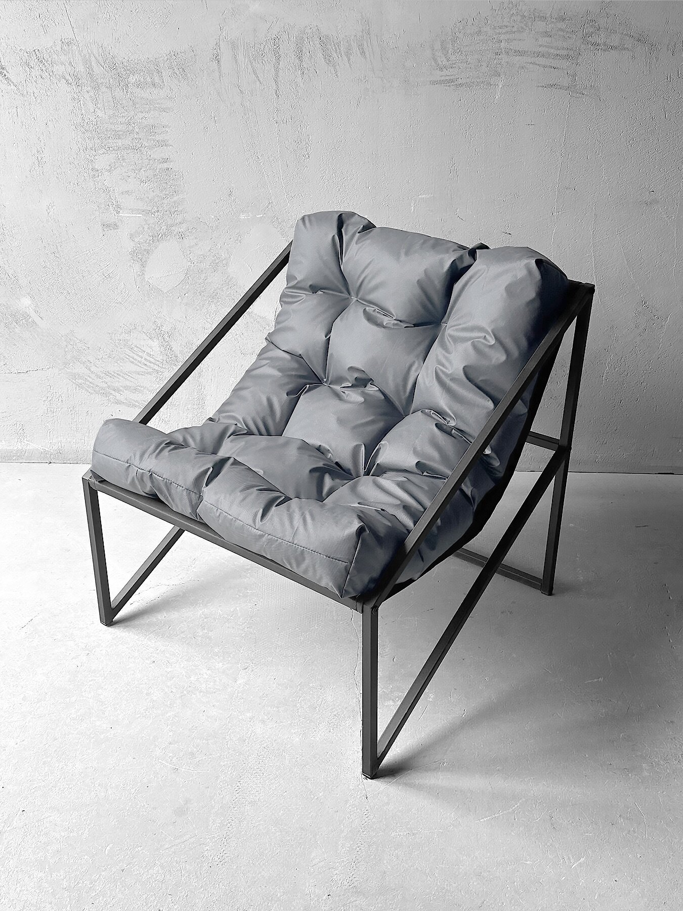 Уличное кресло Лофтовик Слэш + оксфорд серый