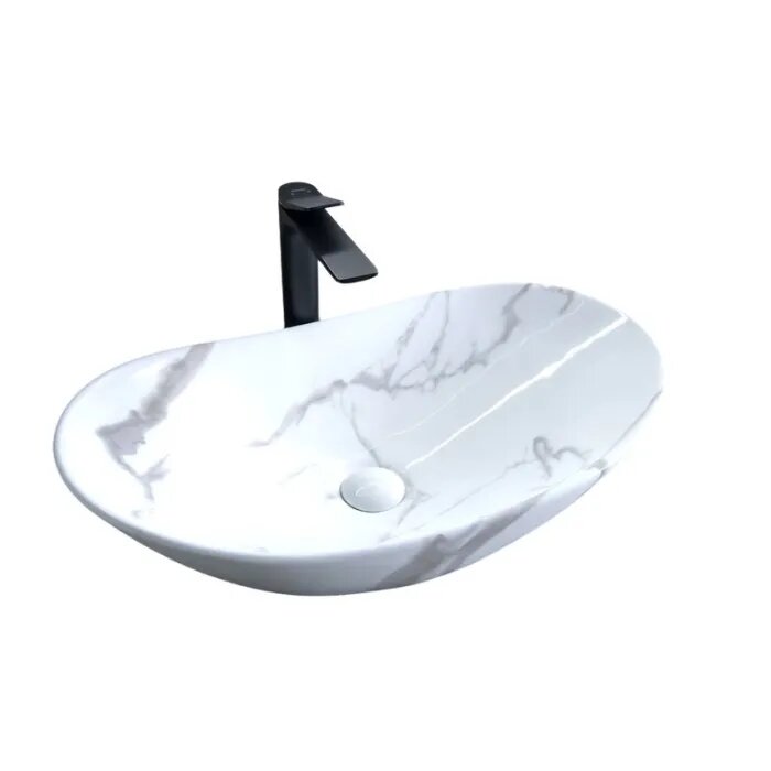 Накладная раковина GID Lago Mnc811C под камень глянцевая