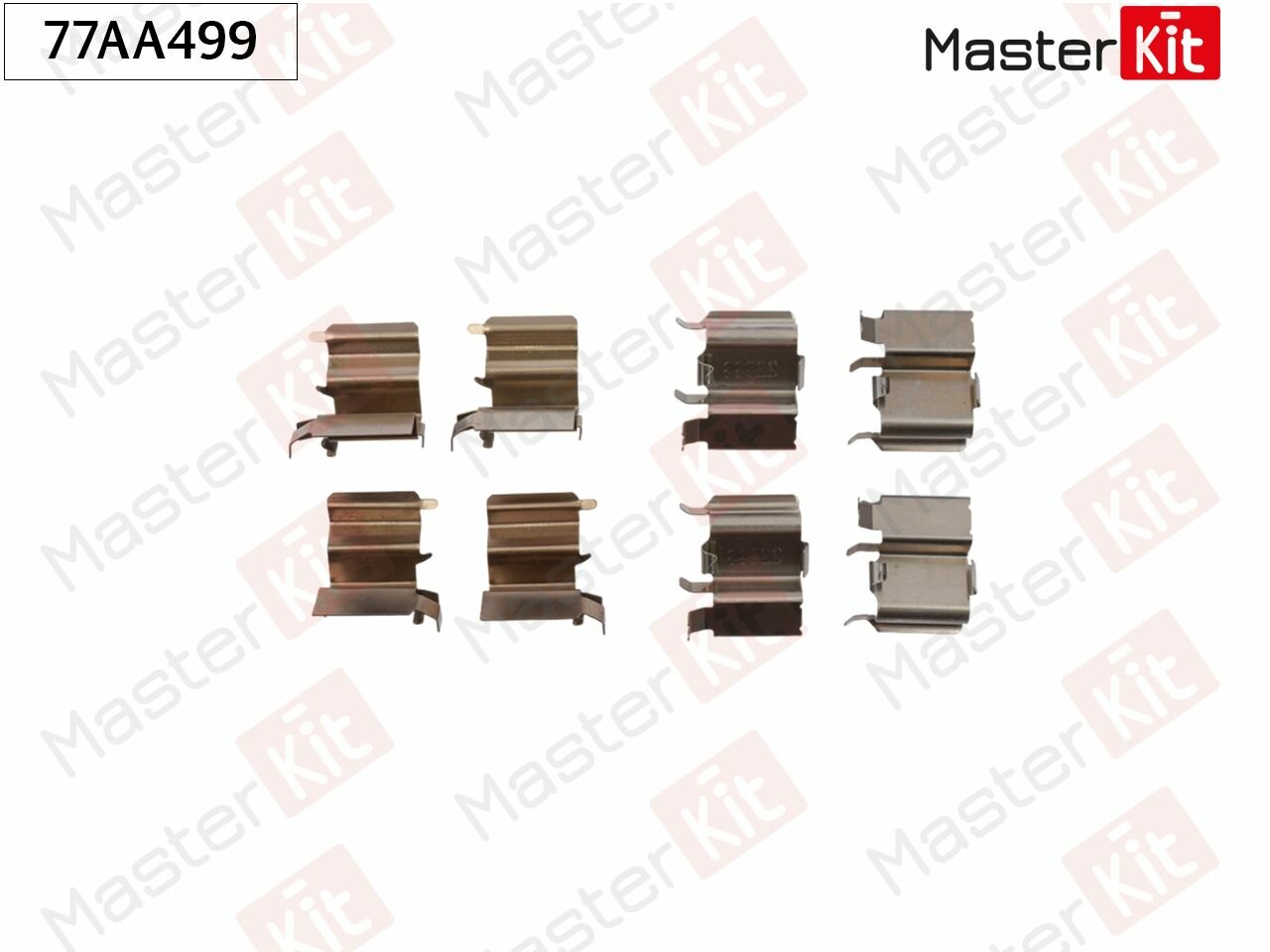 Комплект установочный тормозных колодок Lexus LX 97-08Toyota Land Cruiser 100J1 98-08 MasterKit 77AA499