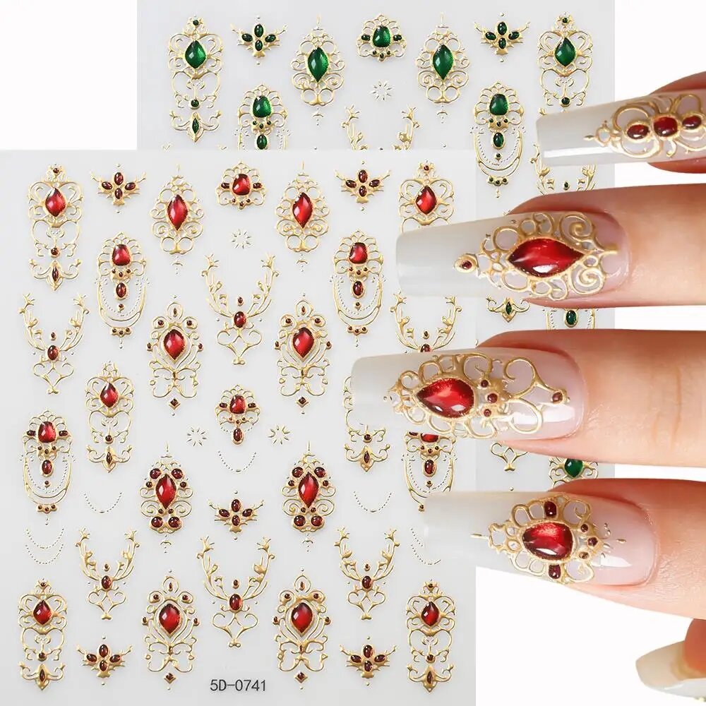 Наклейки на ногти MAFANAILS "Барокко", Цвет: 2pcs