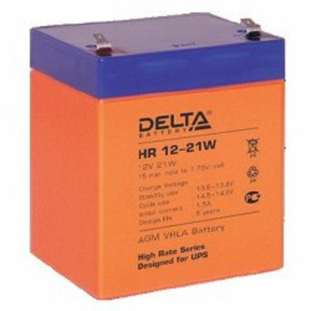 Delta HR 12-21W (5 А/ч, 12В) свинцово- кислотный аккумулятор