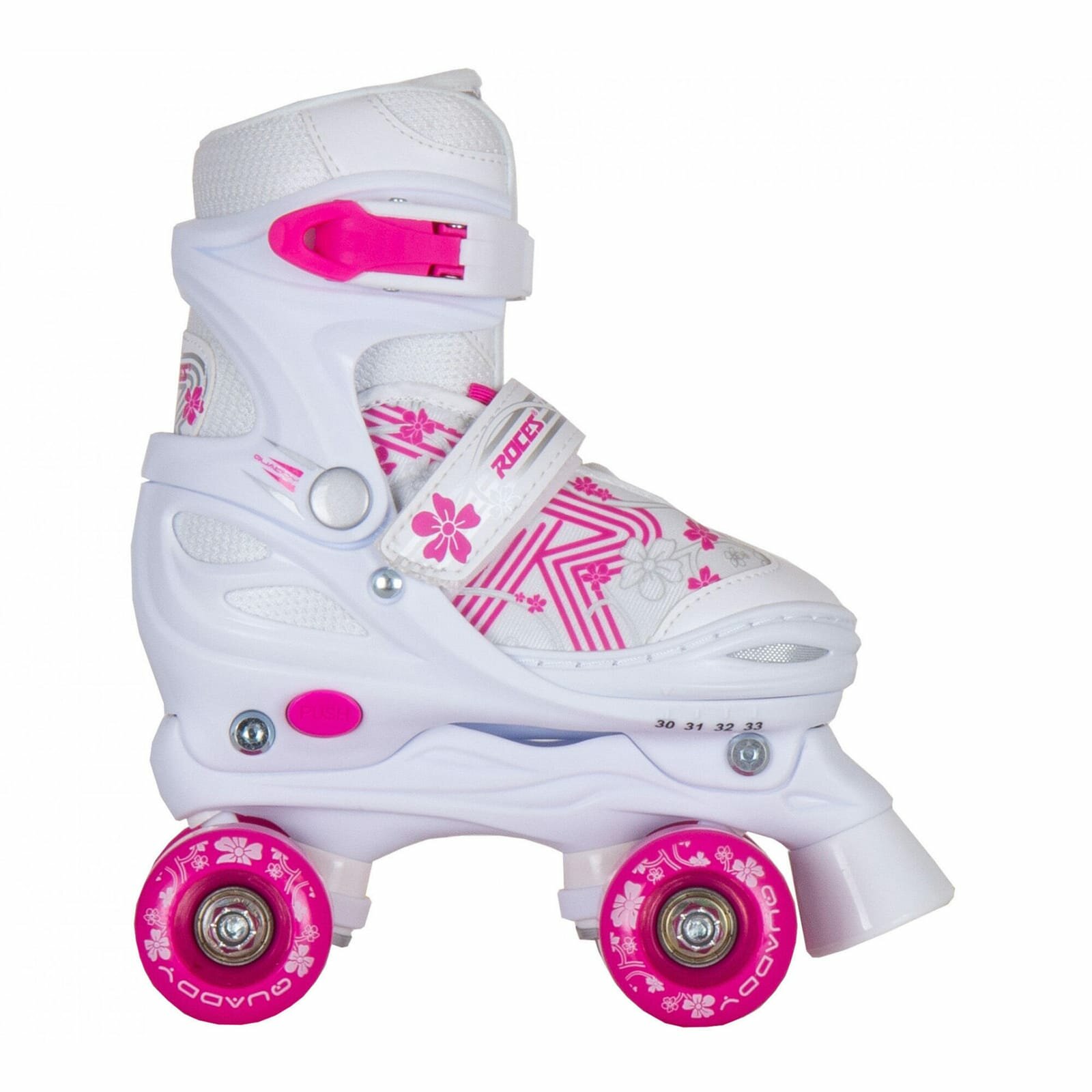 DECATHLON ролики Roces Quad Quady 3.0, бело-розовые, размер 38/41
