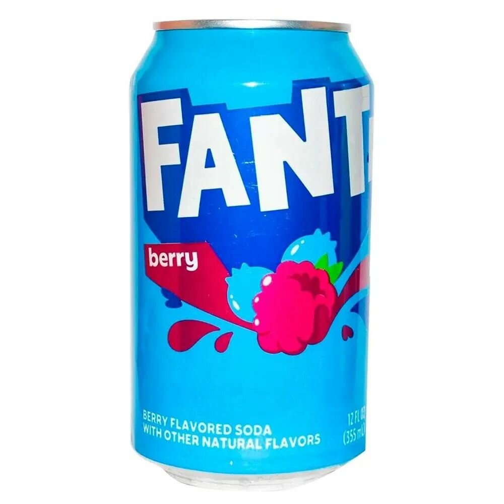 Газированный напиток Fanta Berry (со вкусом лесных ягод), 355мл (США)