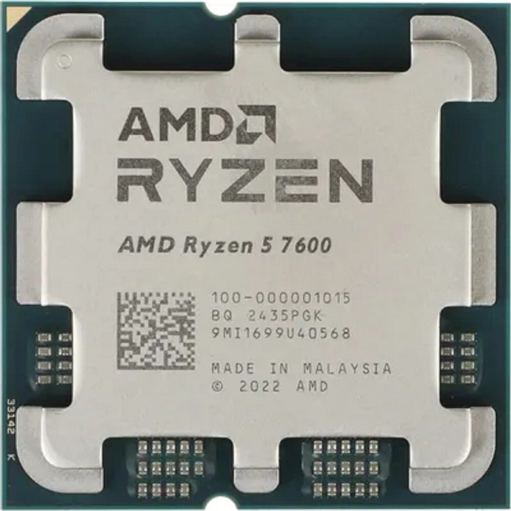 Процессор CPU AMD Ryzen 5 7600 OEM (100-000001015) Raphael, 6C/12T, 3.8/5.1GHz, 32MB, 65W