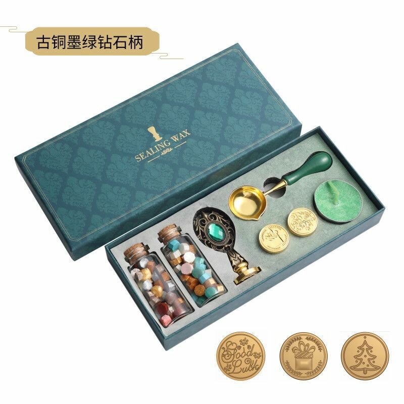 Набор винтажных восковых печатей в европейском стиле с сменными головками для запечатывания конвертов, свадебных приглашений и создания дневников своими руками.